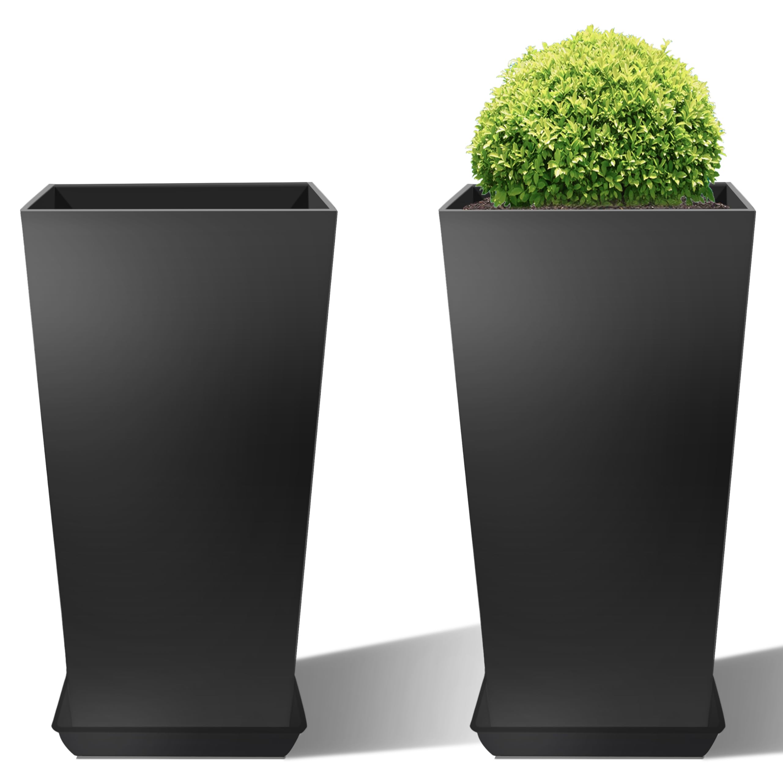 COOLBEY Planters for Outdoor Plants, 20 Inch Tall Planter Set of 2 ...