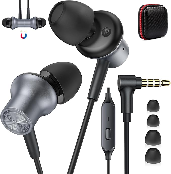 Amazon.com: Noise Isolating Wired Earbuds for Chromebook Laptop PC, Ear ...