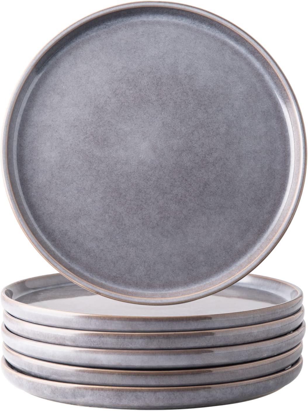 Amazon.com | QOUTIQUE Bone China White Embossed Dinner Plates Set, 10.5 ...