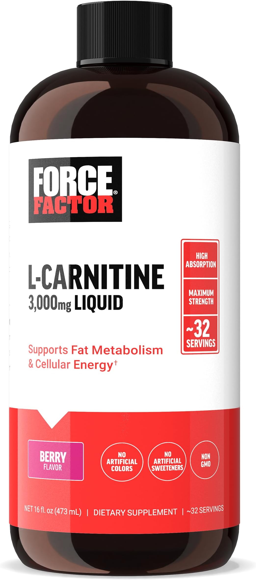 Amazon.com: Force Factor L Carnitine Supplement, Liquid L-Carnitine ...
