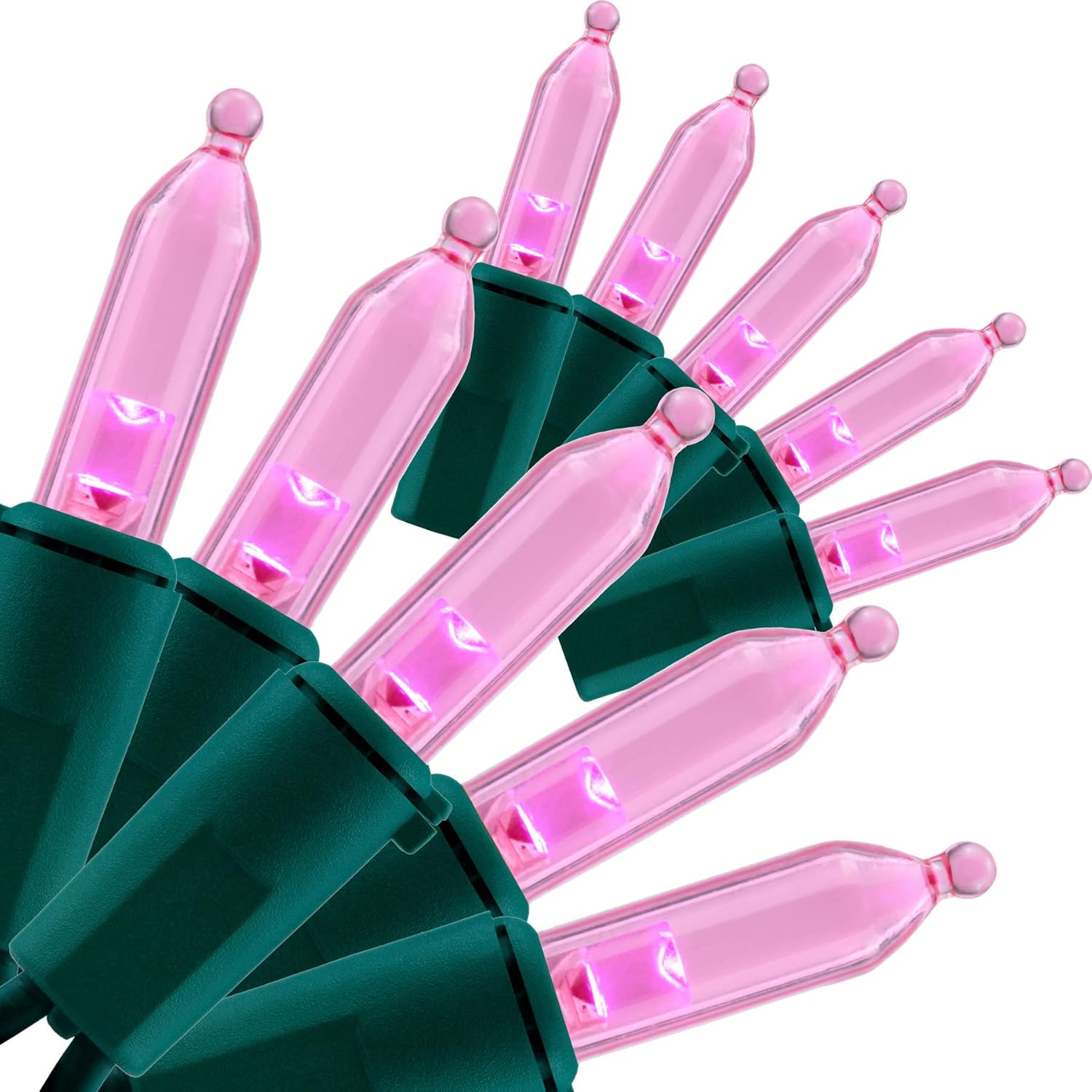 Amazon.com: YULETIME Pink LED Christmas Lights 200 Count 50 ft, Pack of ...