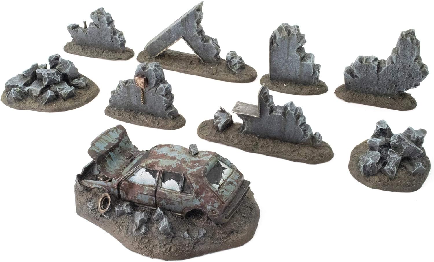 Amazon.com: War World Gaming War Torn City Rubble Kit 2 with Damaged ...