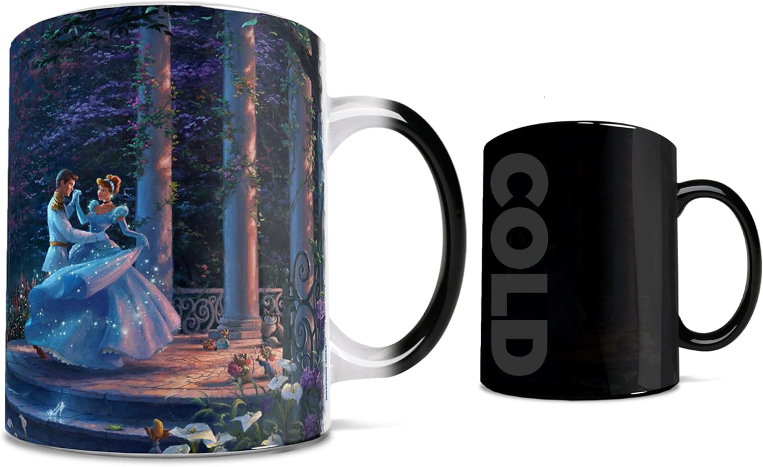 Disney Morphing Mugs Thomas Kinkade Cinderella Dancing Heat Reveal Ceramic Coffee Mug - 11 ...