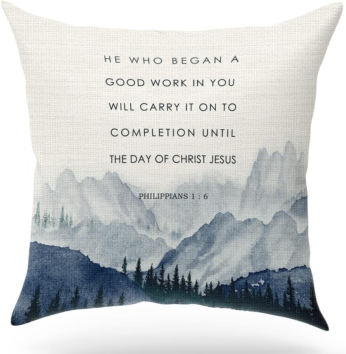 Amazon.com: KongMoTree Scripture Art Throw Pillow Cover Cushion Case ...