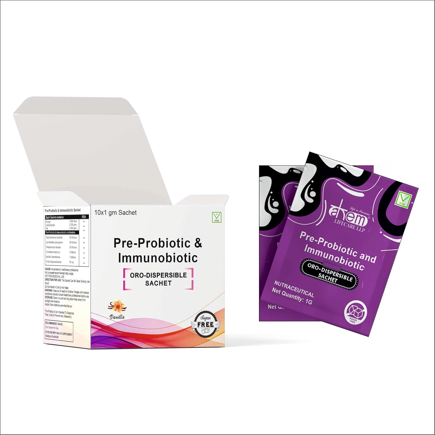 Ahem Orosoluble Pre-Probiotic & Immunobiotic Sachet, Oro-Dispersible ...