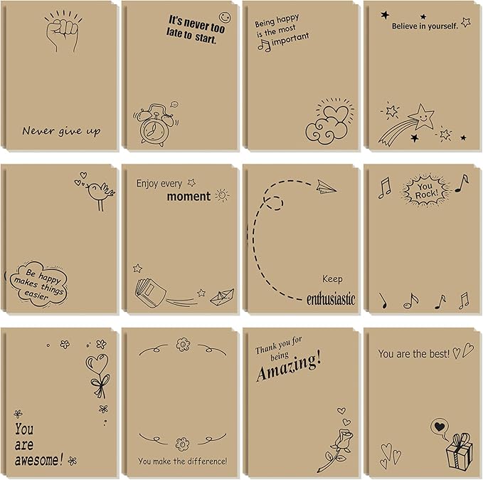 Geyee 24 Pcs Sticky Notes 3 x 4 Inch Cute Note Motivational Stick Pads ...