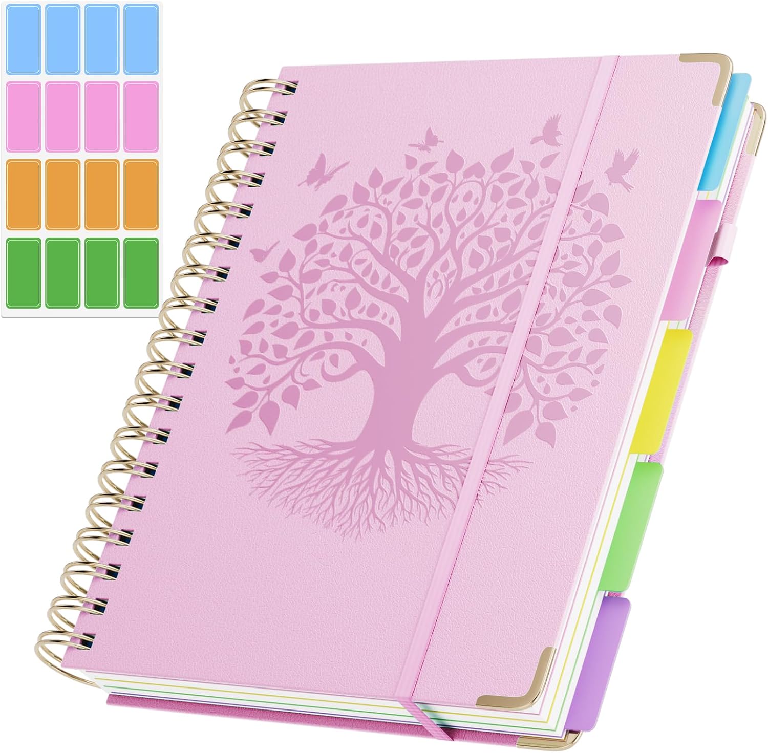 QIYVLOS Hardcover Spiral Notebook, B5 Journal with Removable Dividers ...