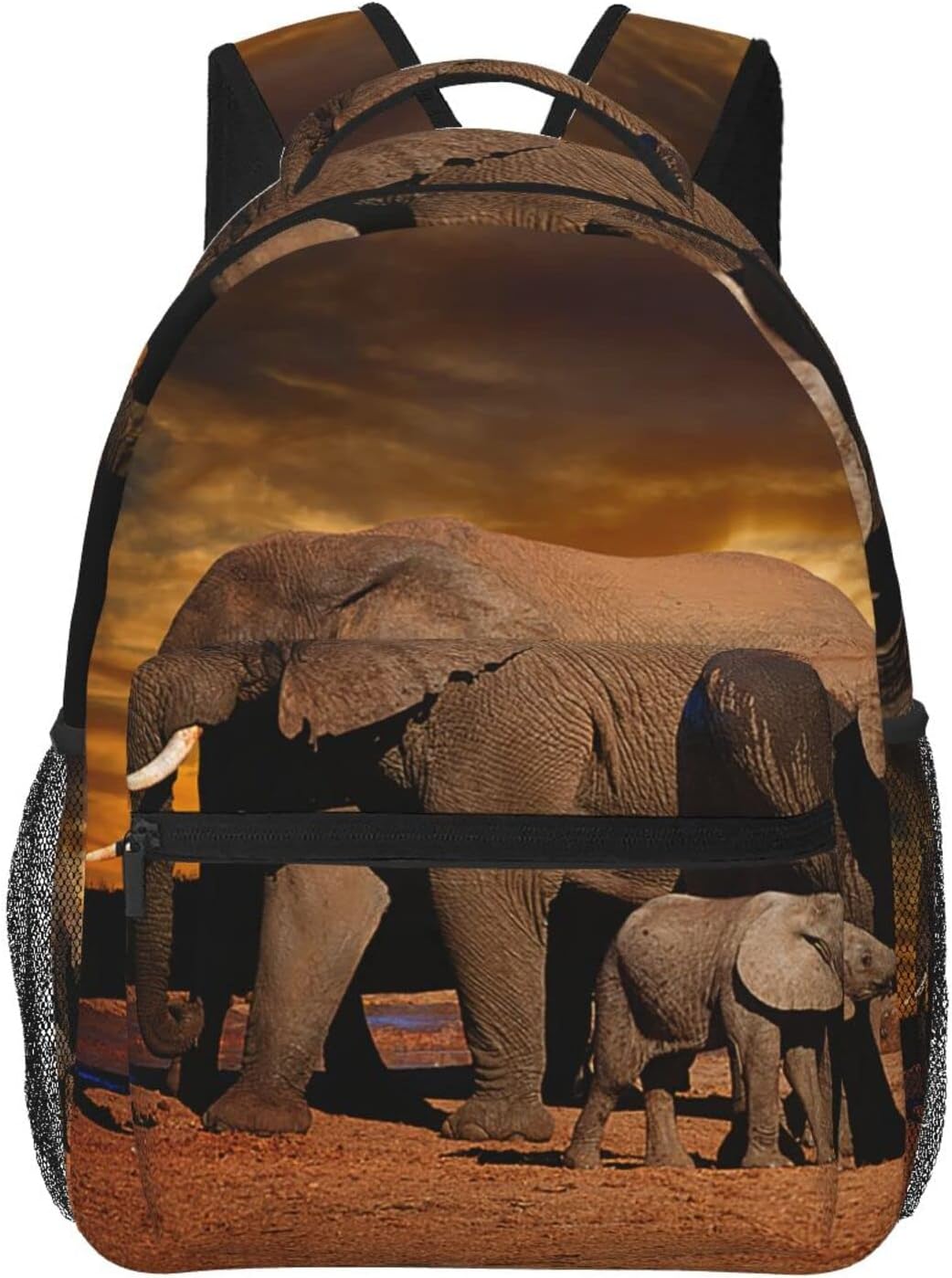Amazon.com: UIHIKE Sunset African Elephant Stylish Casual Backpack ...