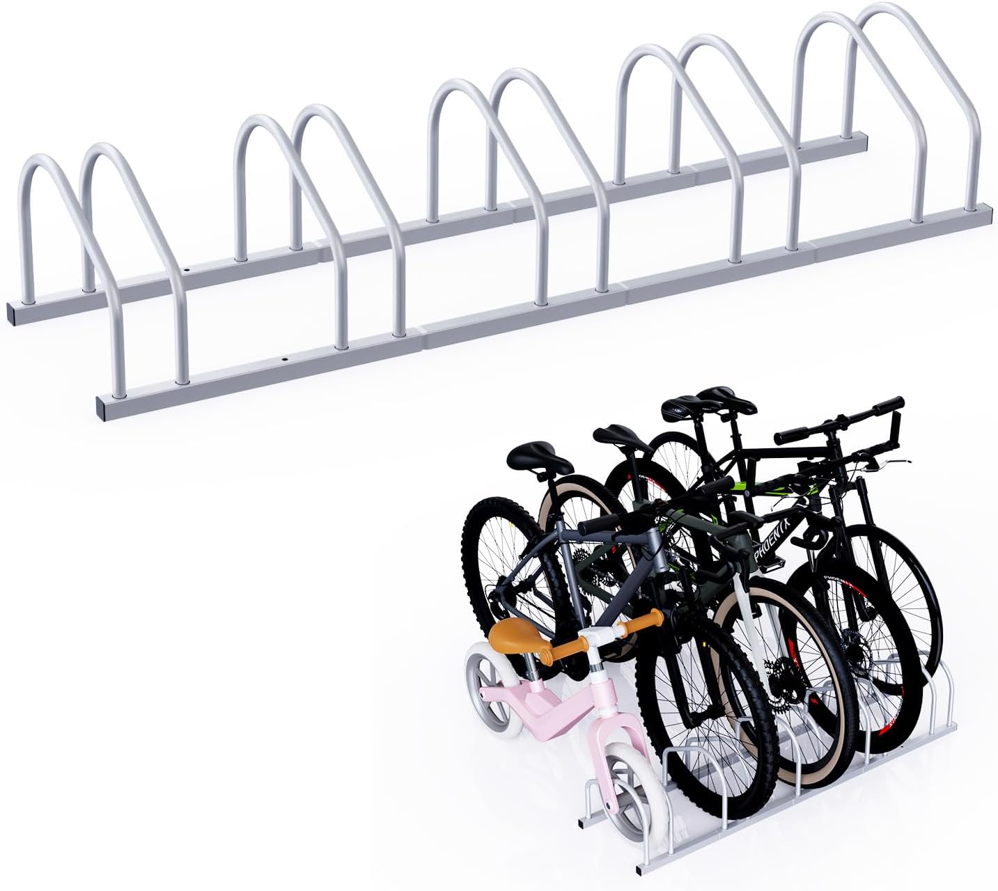 Amazon.com: Folding Bike Floor Stand Rack, Portable Bicycle Parking ...