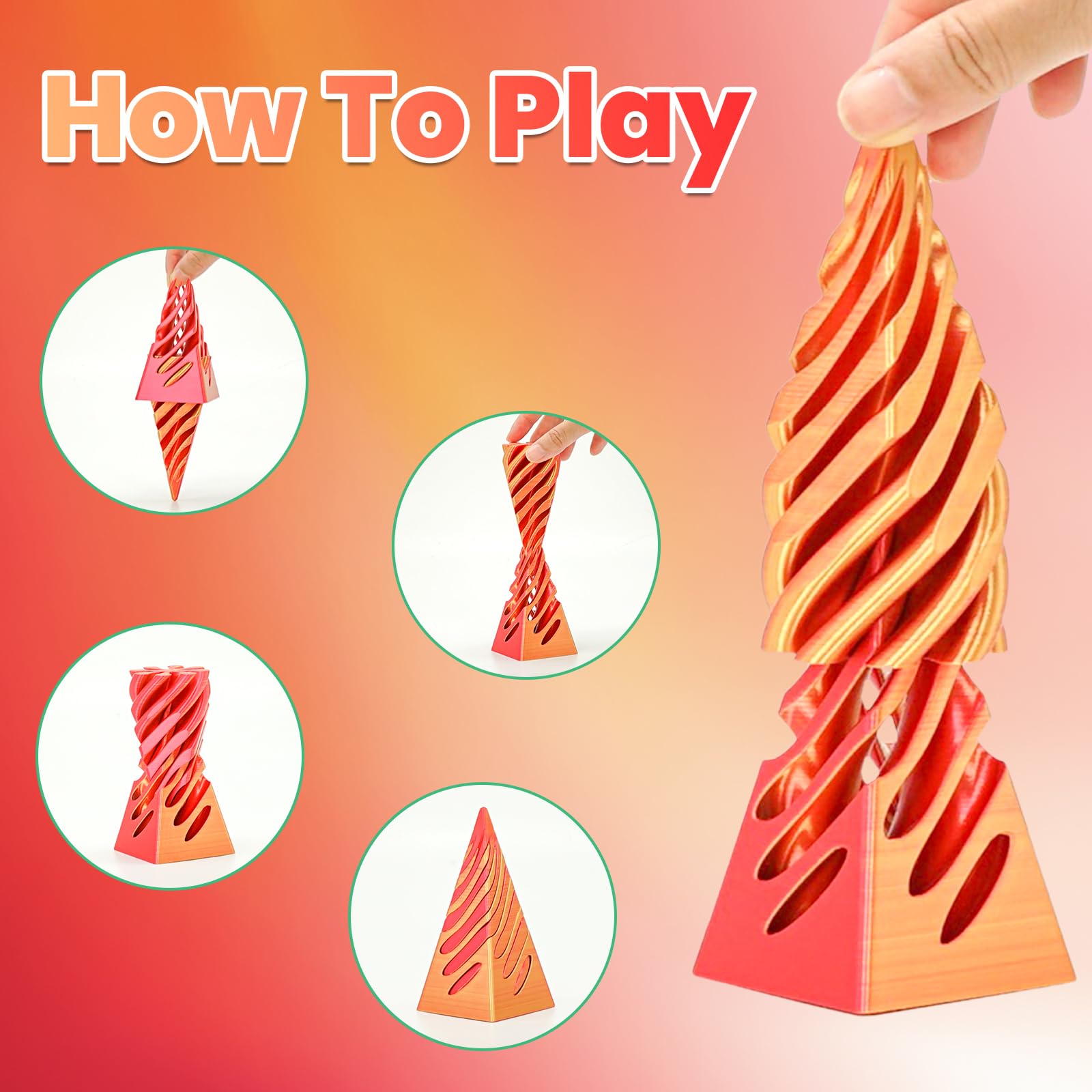 Snapklik.com : Impossible Pyramid Passthrough Sculpture, 3D Printed ...