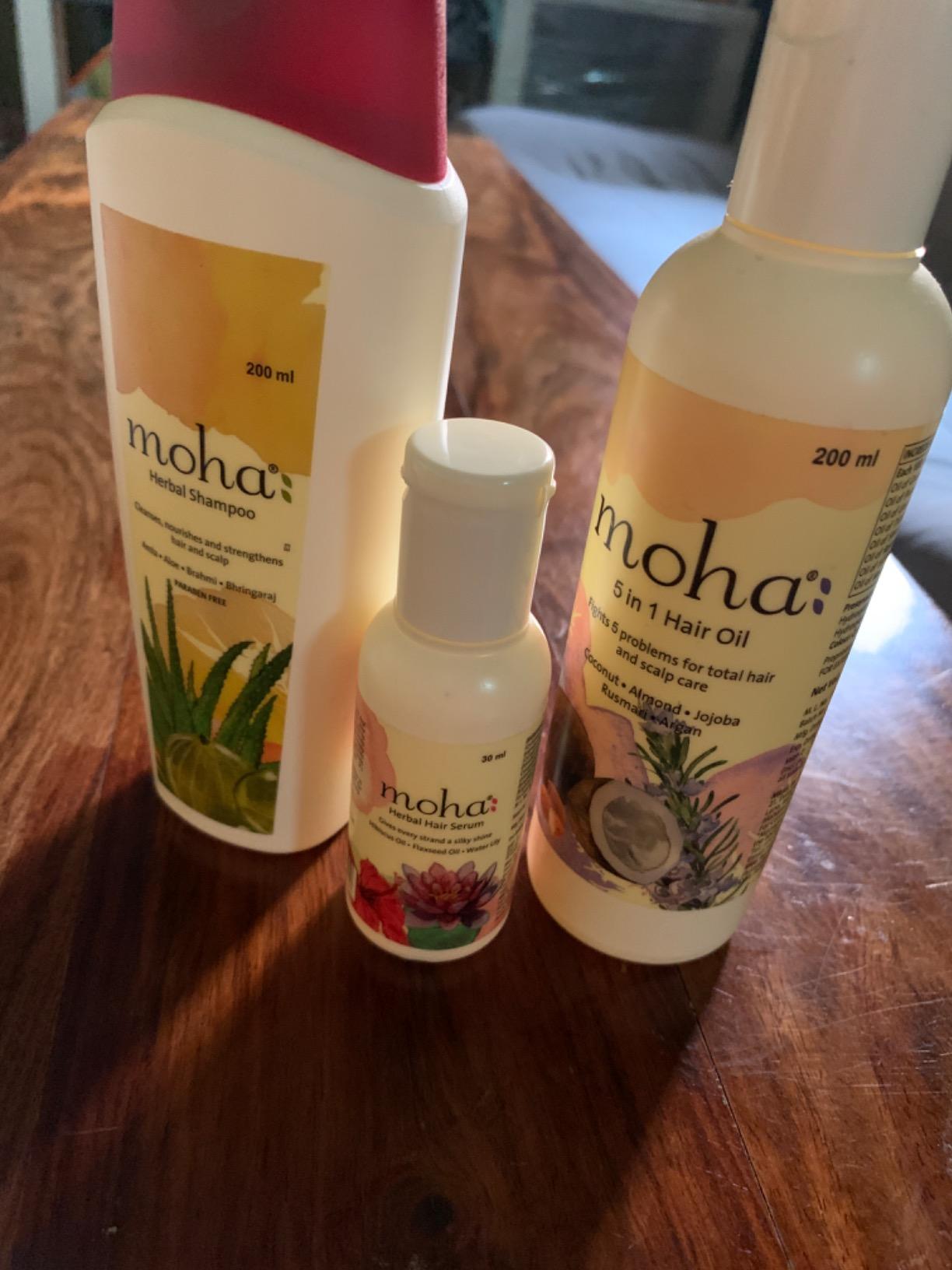Buy Moha Herbal Hair Care Combo Kit - Herbal Shampoo (100ml), 5 in 1 ...