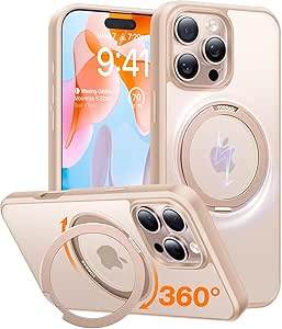 Amazon.com: TORRAS 360 Rotatable Magnetic Ring for iPhone 16 Pro Max Case with Stand, Fit for ...