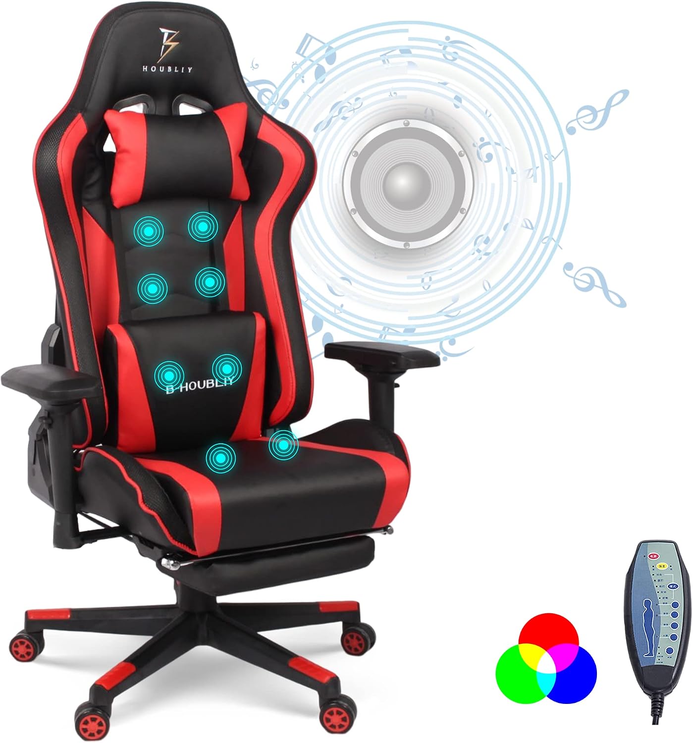 Amazon.com: FZYUAN RGB Gaming Chair Office Chair with 4D Armrest Racing ...