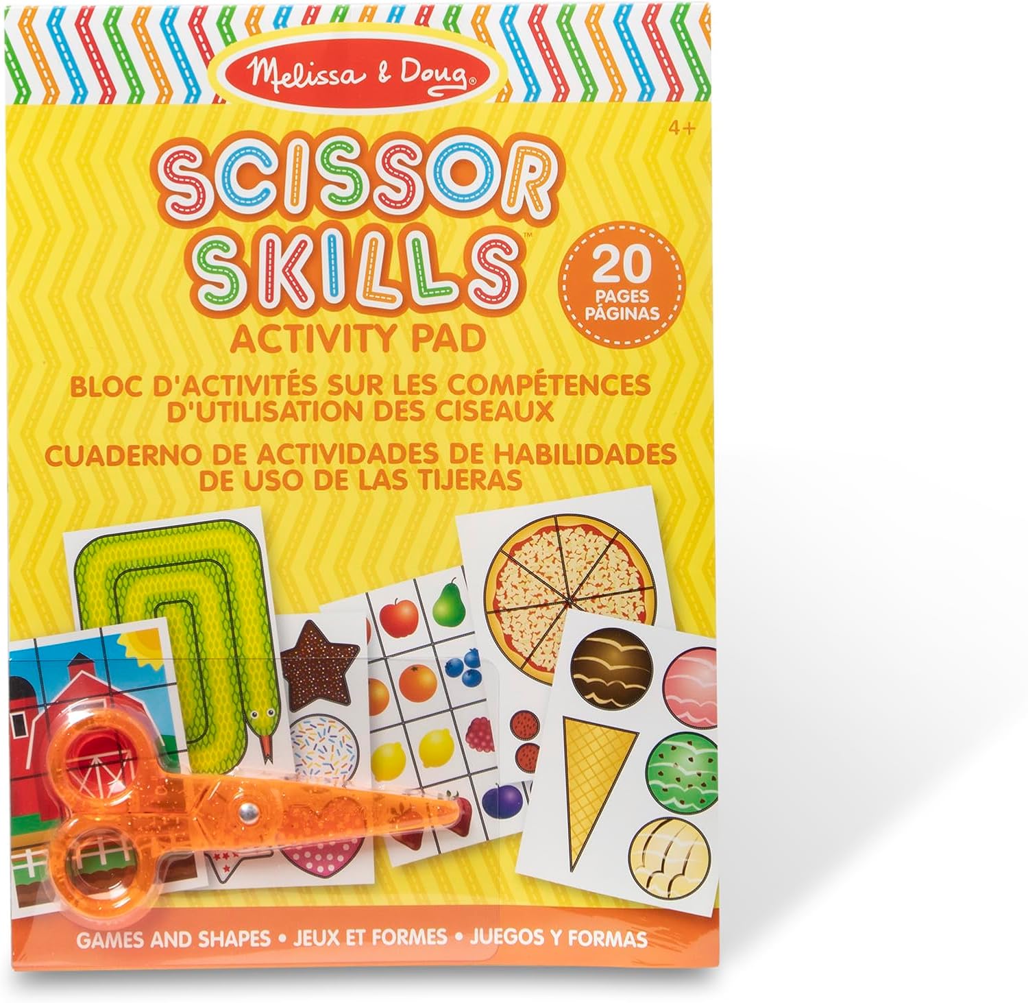 Melissa & Doug Scissor Skills Activity Book With Pair of Child-Safe ...