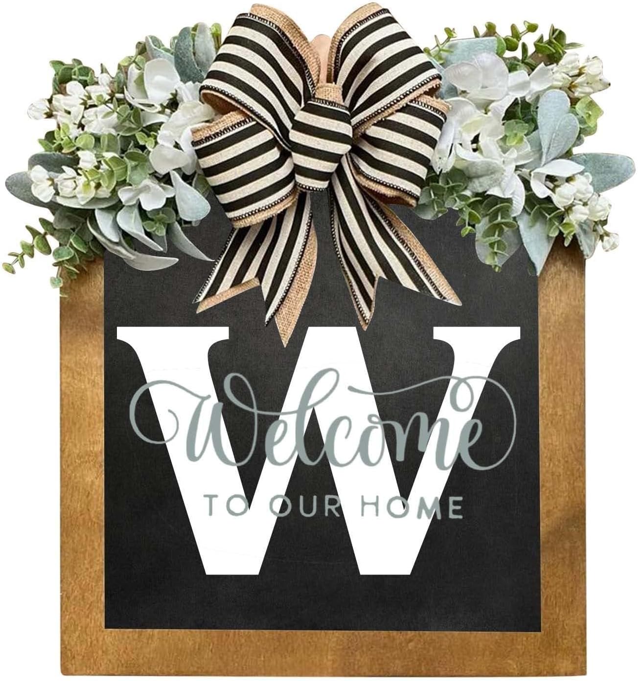 Amazon.com: Last Name Year Round Front Door Wreath ，26 Letter Farmhouse ...