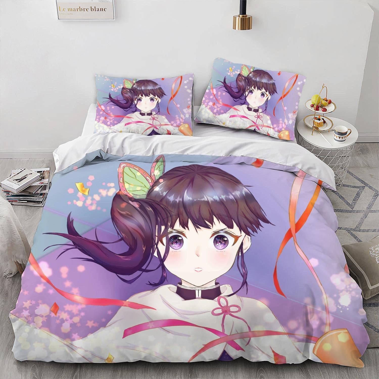 Amazon.com: NICHIYOBI Devil Slayer Anime Kanao Flower Breathe Duvet ...