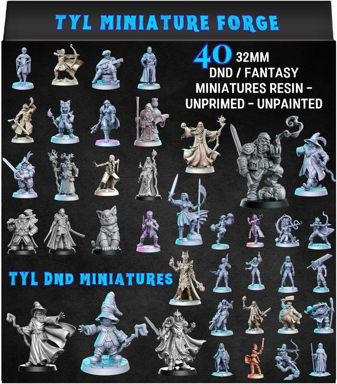 Amazon.com: Ultimate 40-Piece Miniature Set – 40 Unique Fantasy Models ...