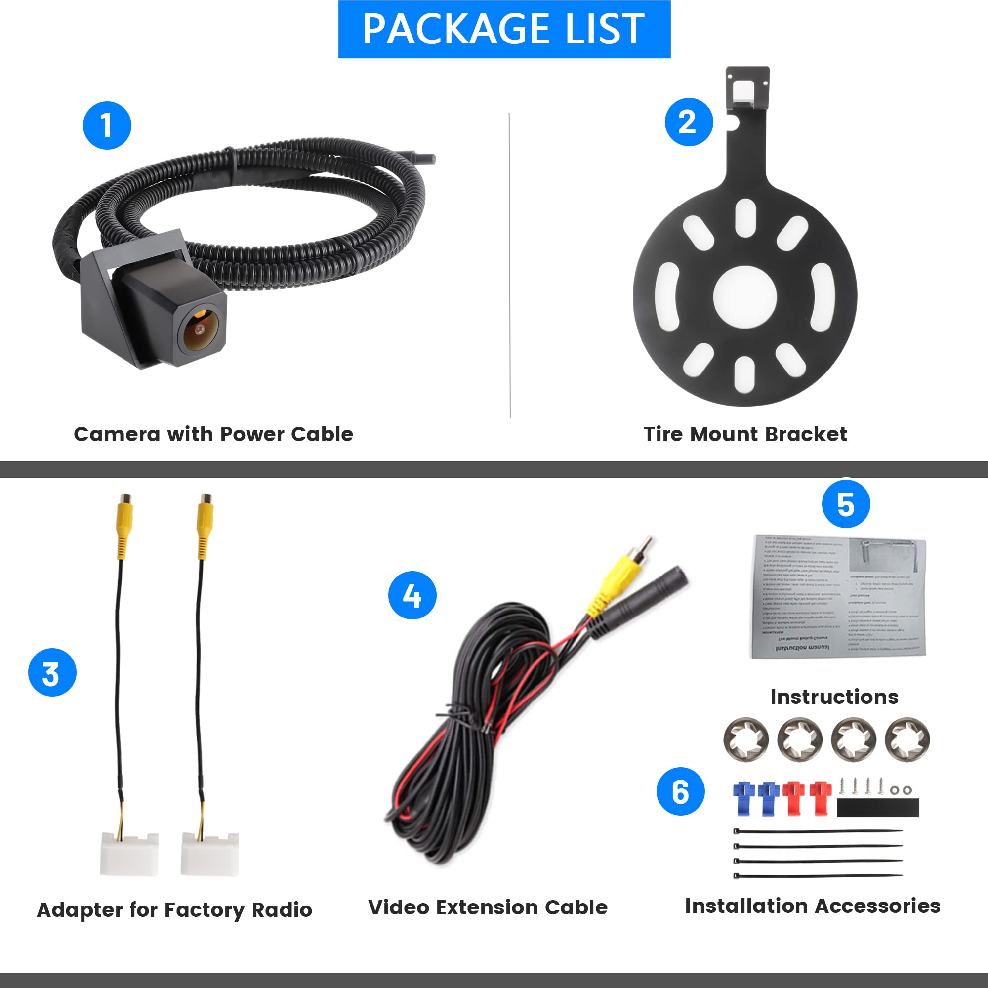 Buy EWAY Car Backup Reverse Rear View Spare Tire Mount Camera for Jeep ...