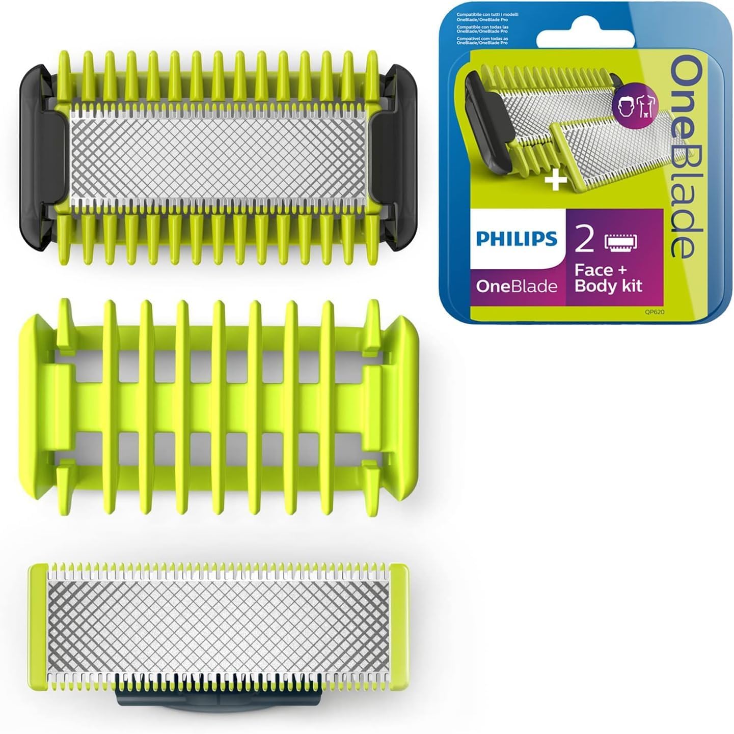 Amazon.com: Philips OneBlade Replacement Blades for Face/Body Kit ...