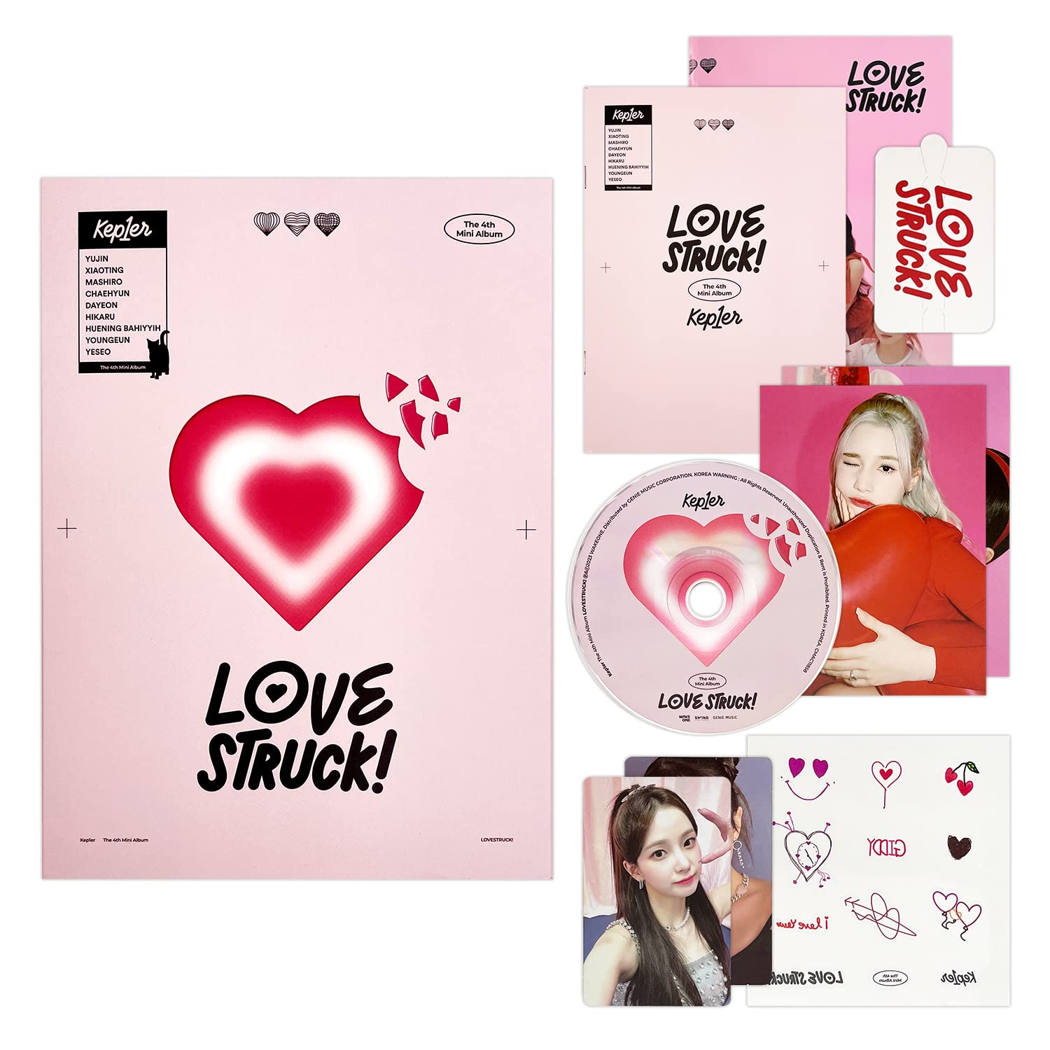 Kep1er - Kep1er - 4th Mini Album [LOVESTRUCK!] (FIRST BLUSH Ver.) Photo Book+CD-R+Envelope+Post ...