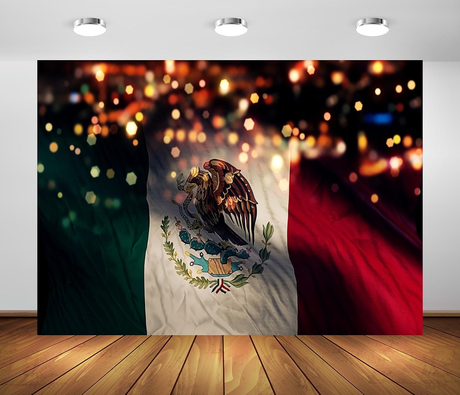 Amazon.com : BELECO 5x3ft Fabric Mexico National Flag Backdrop Mexican ...