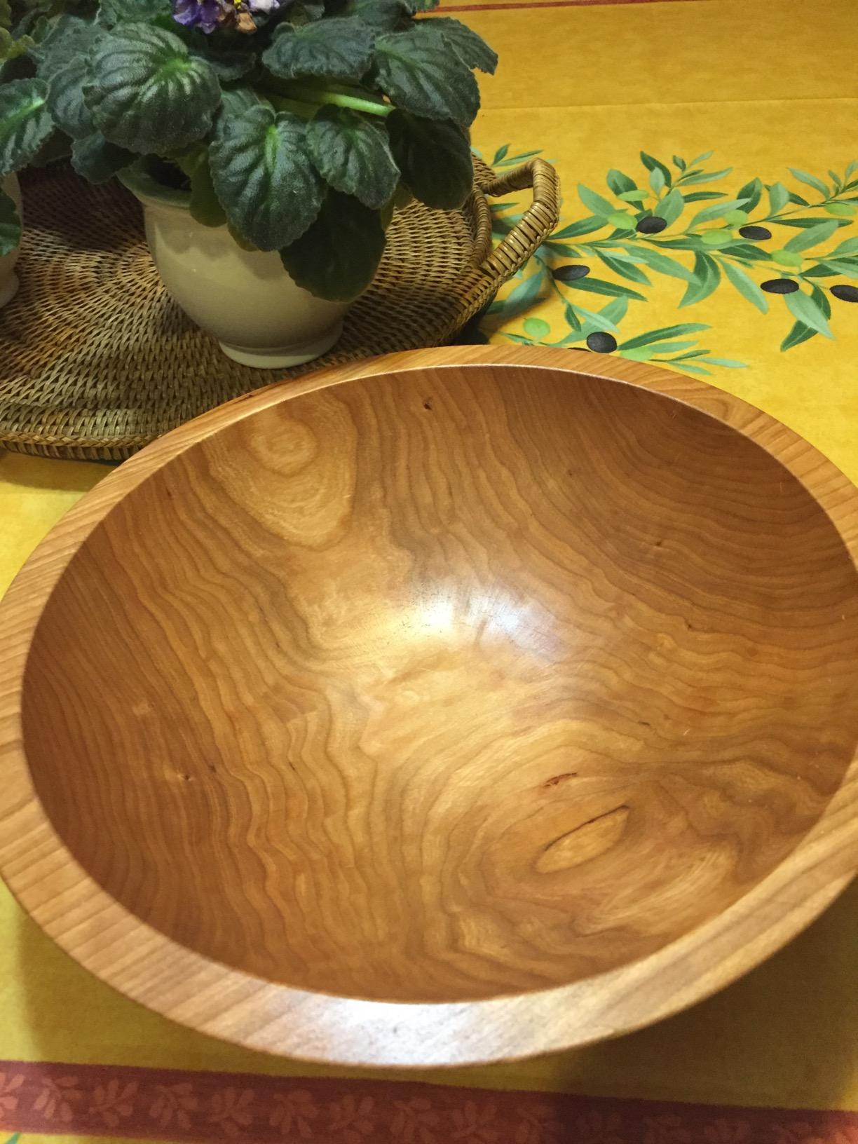 Amazon.com | Holland Bowl Mill 12 Inch Solid Cherry Wood Salad Bowl ...