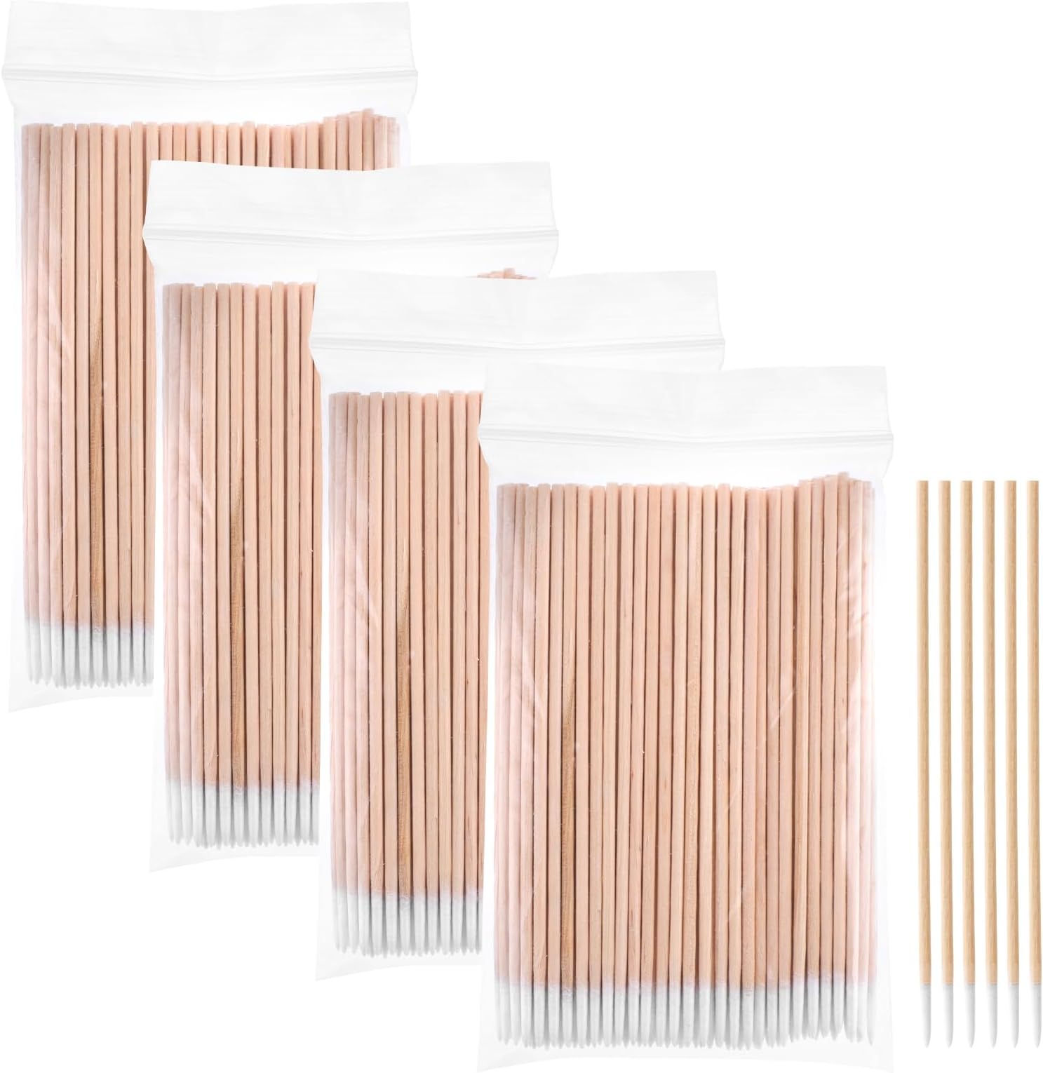 Amazon.com : RIKWOG 1200PCS Pointed Cotton Swabs, 4 inch Precision ...