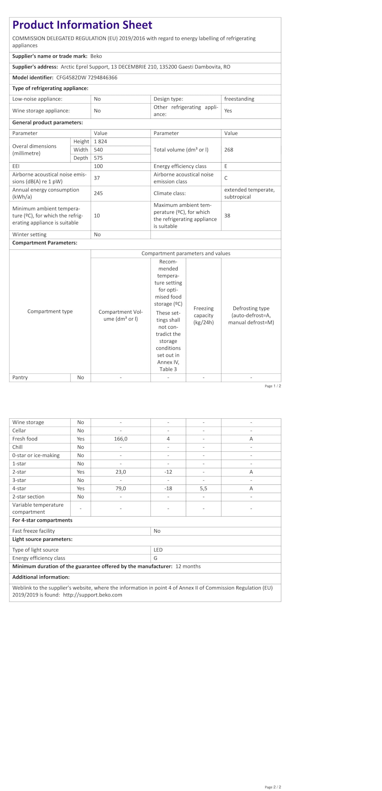 Hisense RB327N4WWE 55cm Freestanding 50/50 Fridge Freezer - 251 litre ...