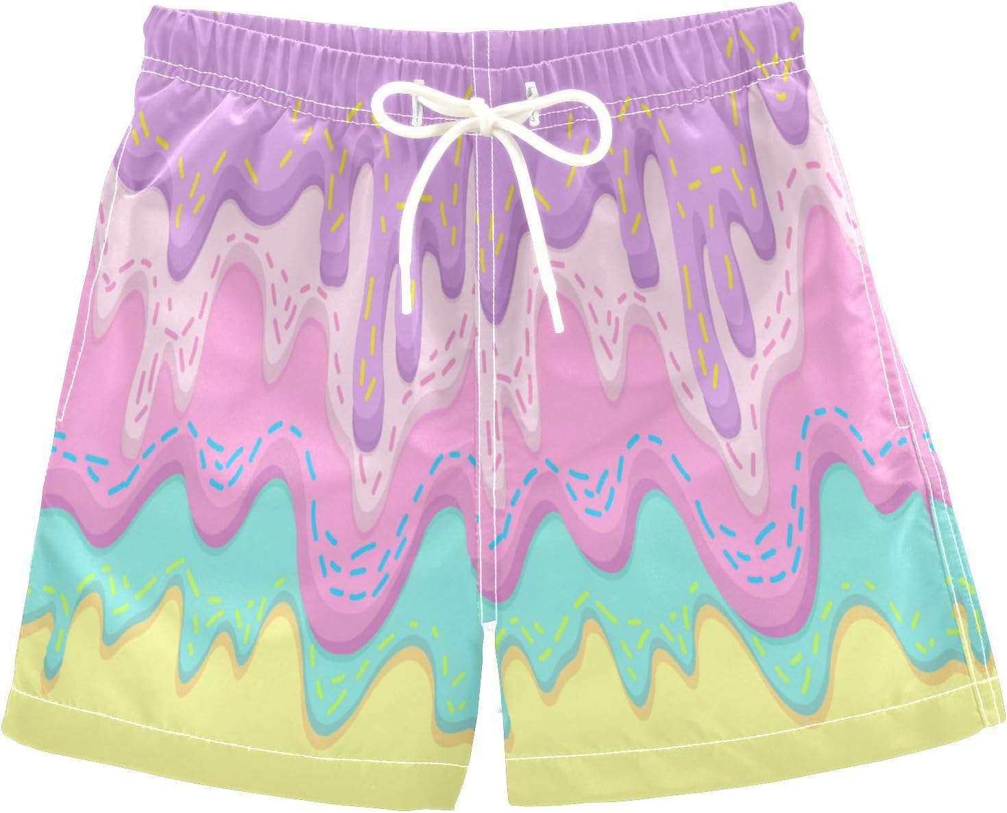 Amazon.com: Rainbow Ice Cream Drip Boys Swim Trunks Toddler Beach Board ...