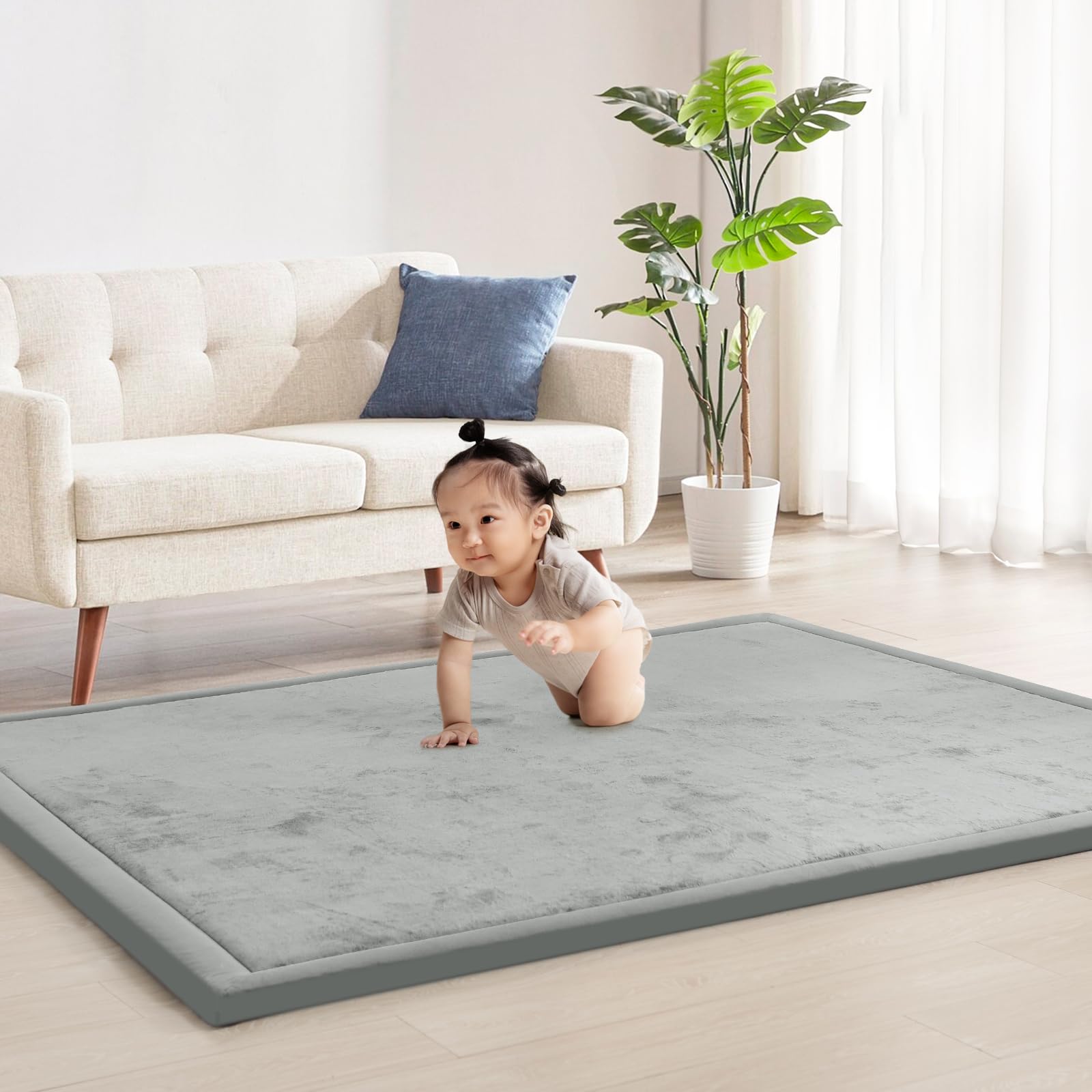 Amazon.com : ACOMOPACK Baby Play Mat for Floor 1.3" Thick Memory Foam ...