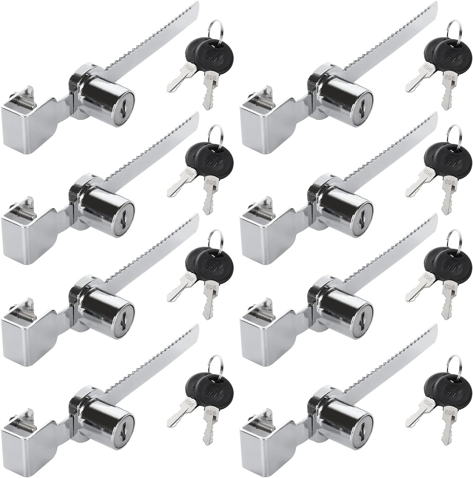 Amazon.com: 8 Pack Display Case Lock Showcase Lock Sliding Glass Door ...