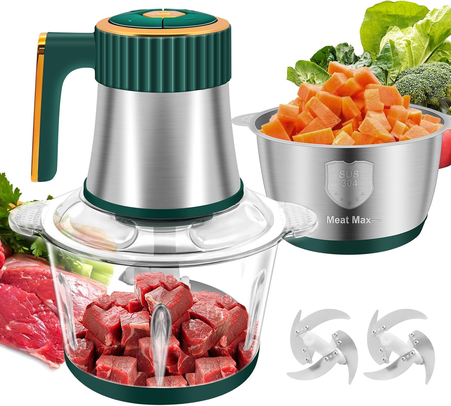 Amazon.com: Food Processor, 5 Speed Meat Grinder Electric Food Chopper ...