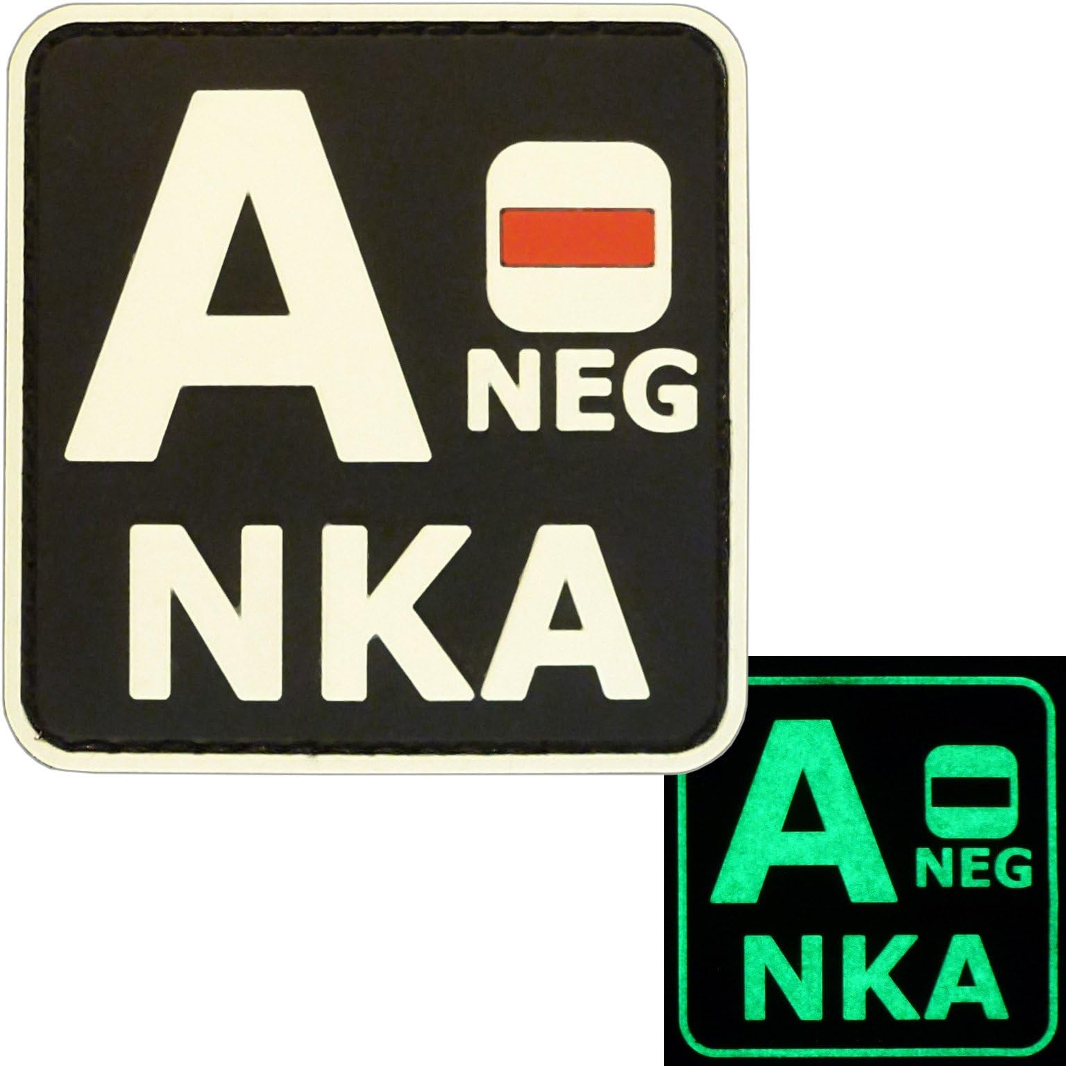 Amazon.com: LEGEEON Glow Dark ANEG A- NKA Blood Type No Known Allergies ...