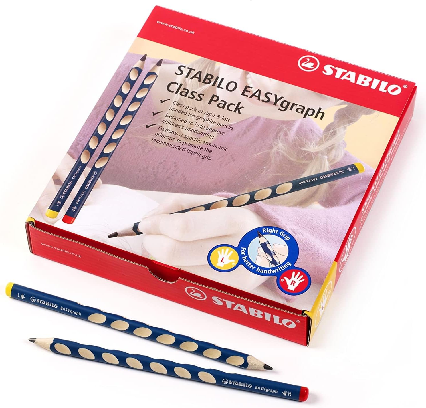 STABILO EASYgraph - Ergonomic Graphite Pencil - 8 x Left-Handed and 40 ...