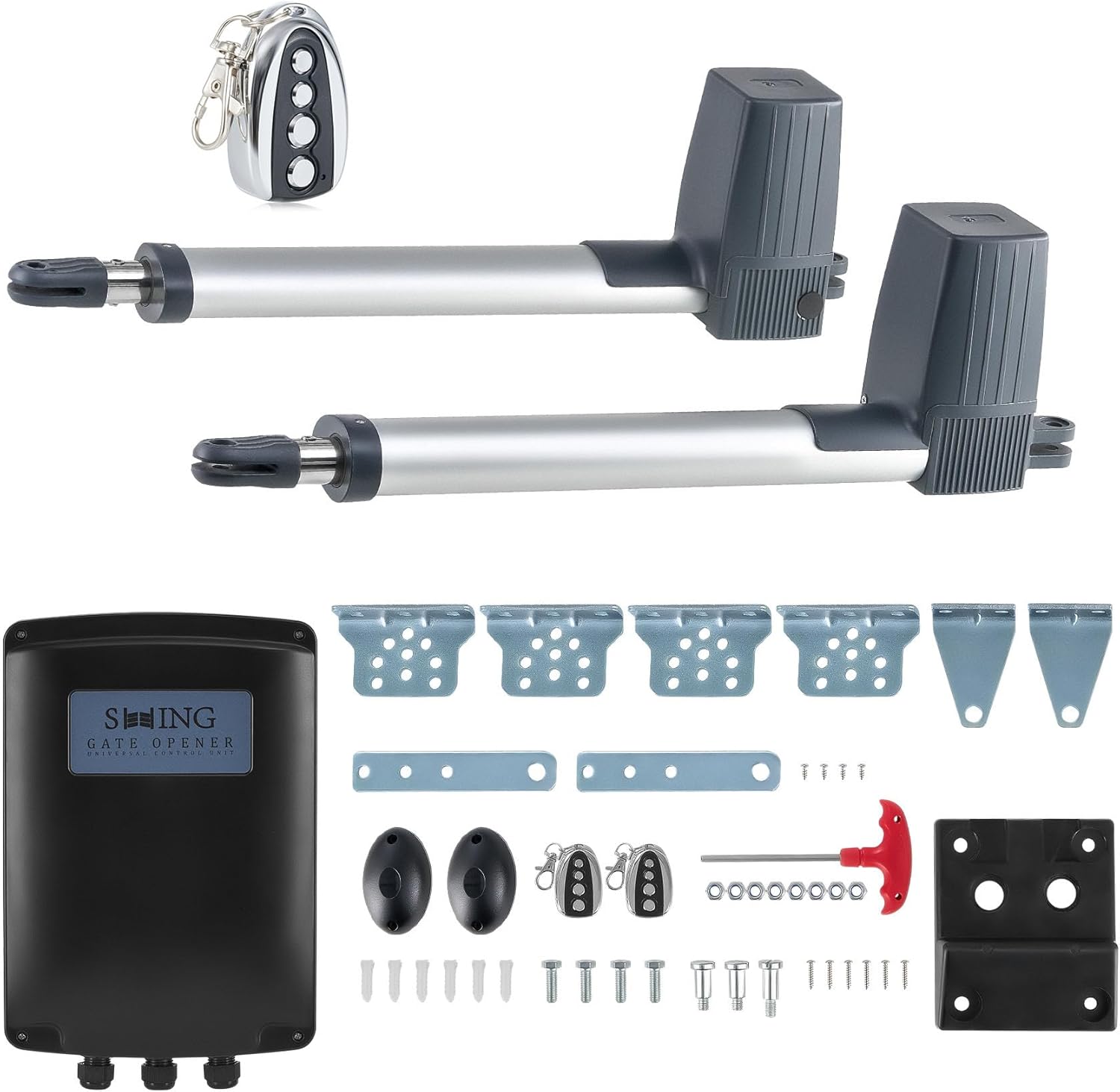 Amazon.com: CO-Z Automatic Gate Opener Kit, Dual Swing Gate Openers for ...