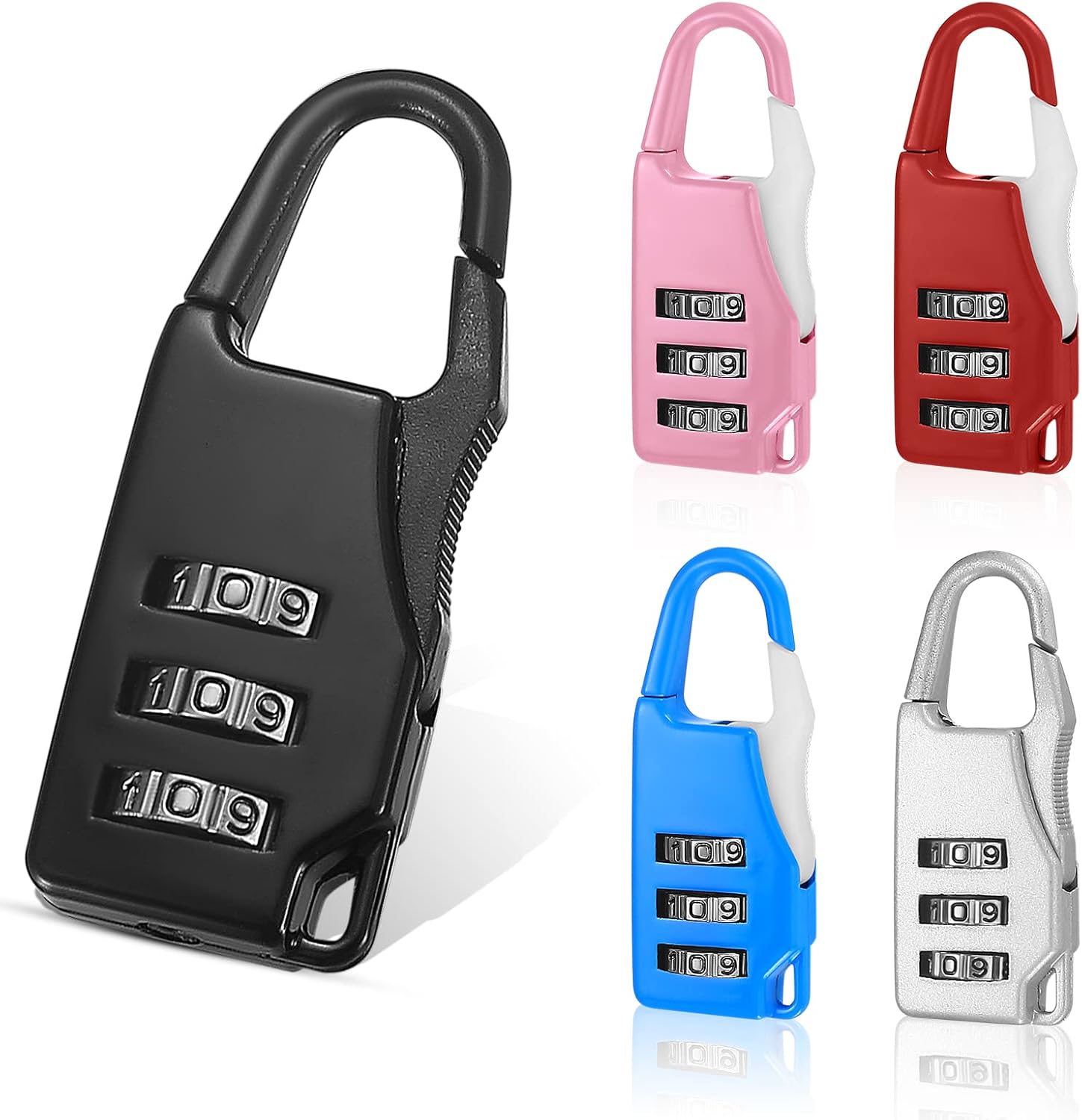 5 Stück mini Zahlenschloss 3 stelliges Zahlencode Vorhängeschloss ...