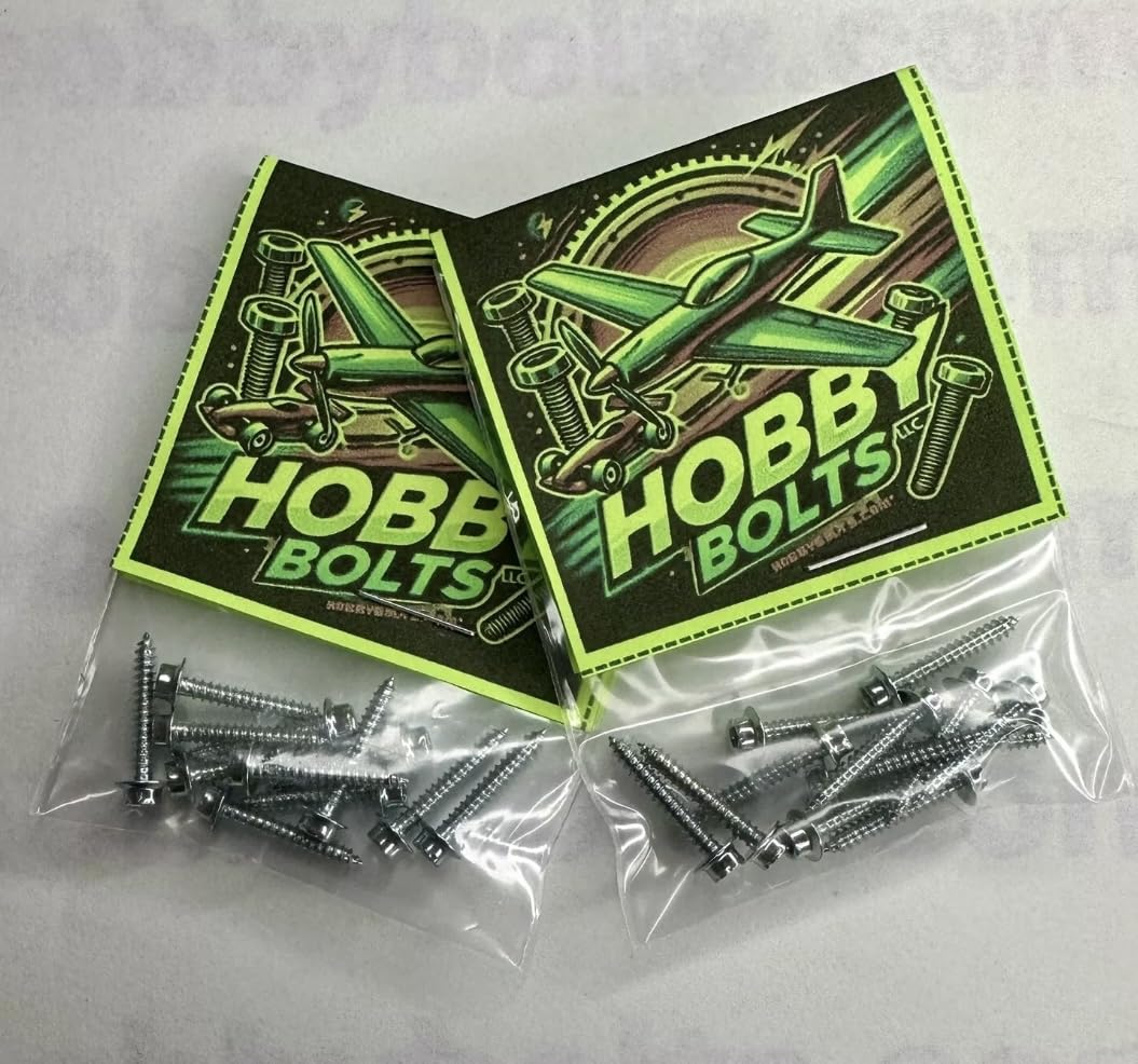 Servo Mounting Screws, #2 x 9/16 inch, Hex Drive, Radio Control ...