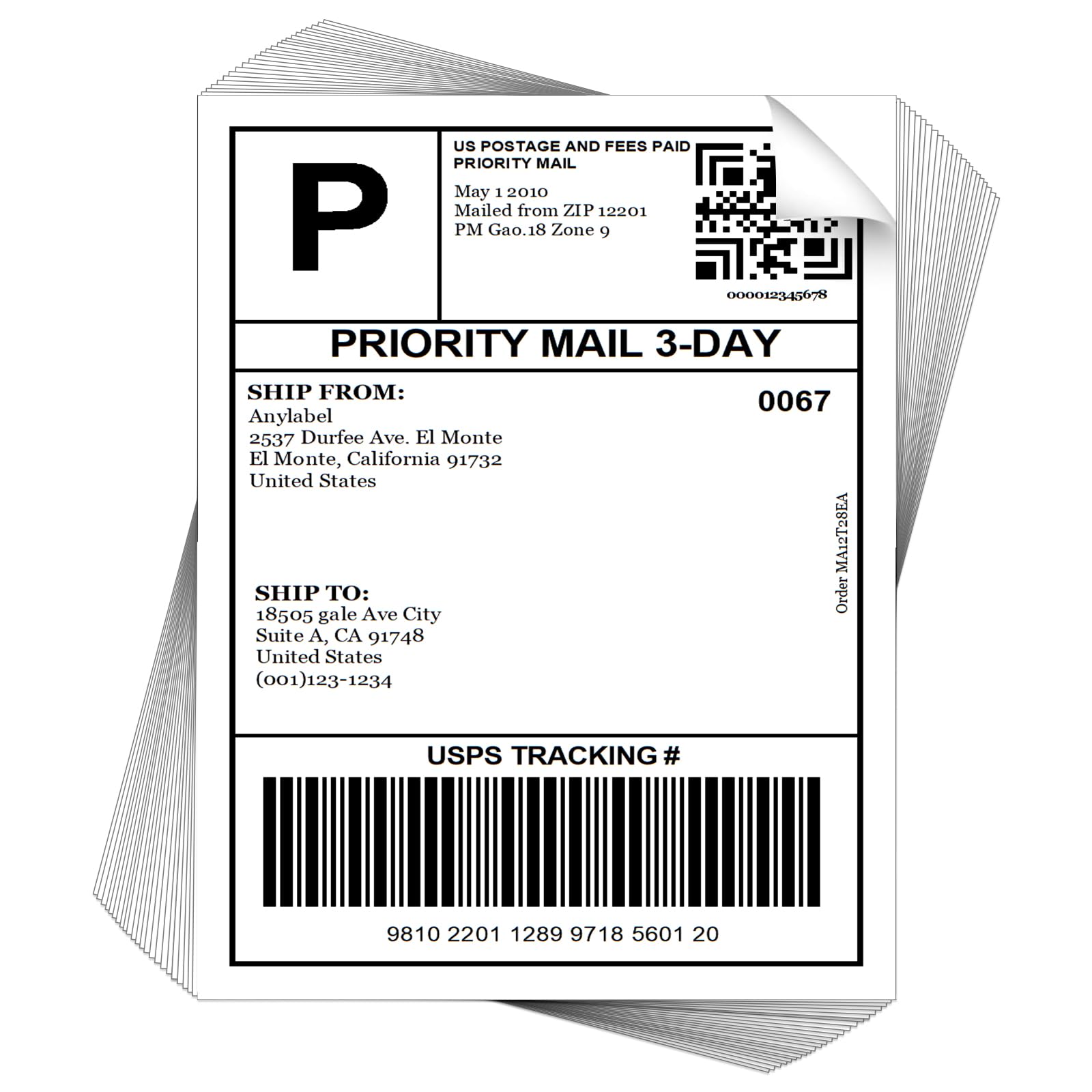 Snapklik.com : Anylabel 8.5 X 11 Full Sheet Shipping Labels For Laser ...