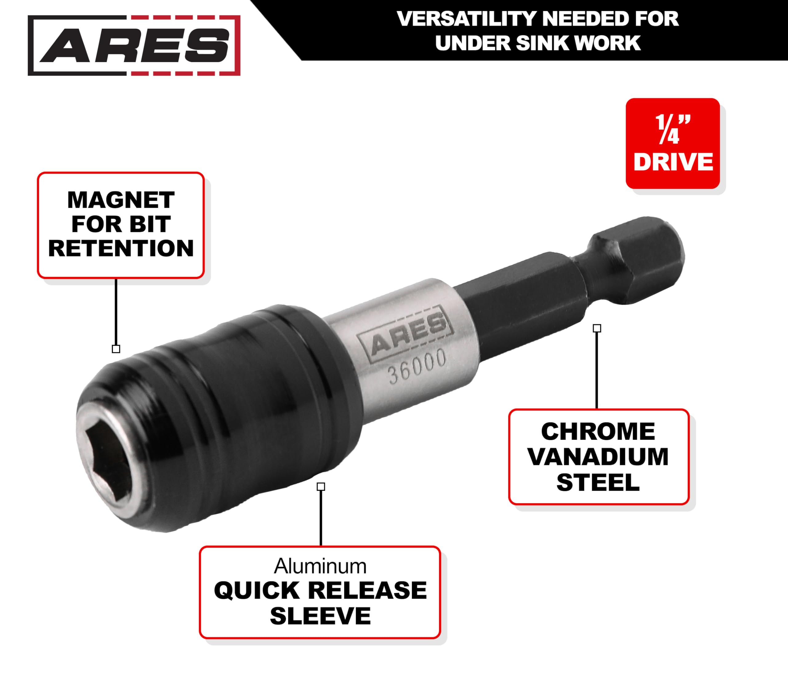 Snapklik.com : ARES 36000 - One Touch Bit Holder - One Touch Mechanism ...