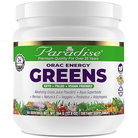 Amazon.com: Paradise ORAC Energy Greens Powder Extract, Super ...