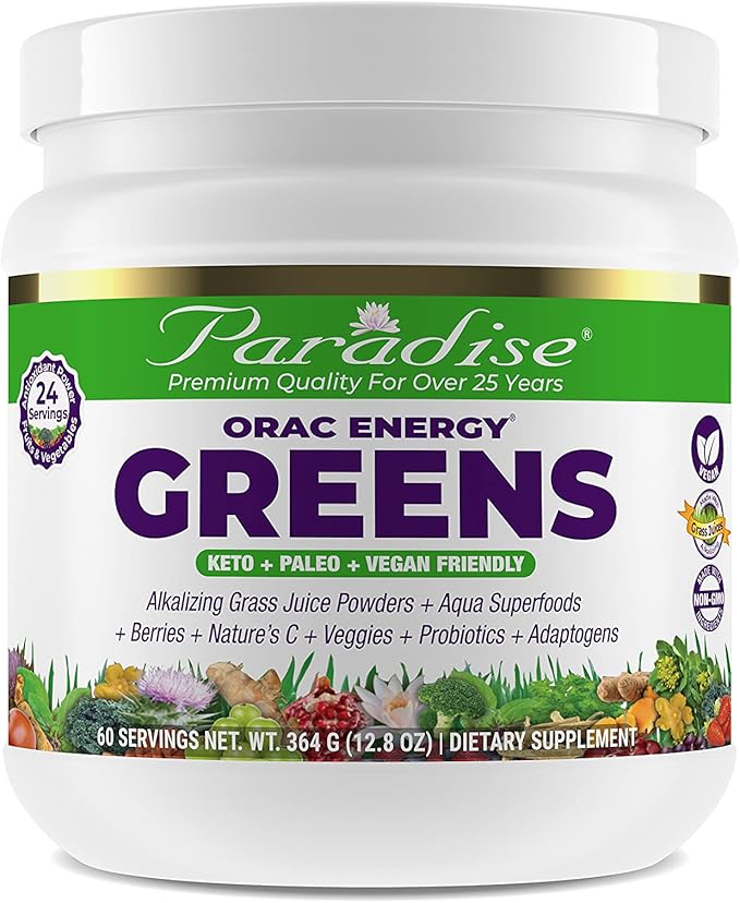 Amazon.com: Paradise ORAC Energy Greens Powder Extract, Super ...