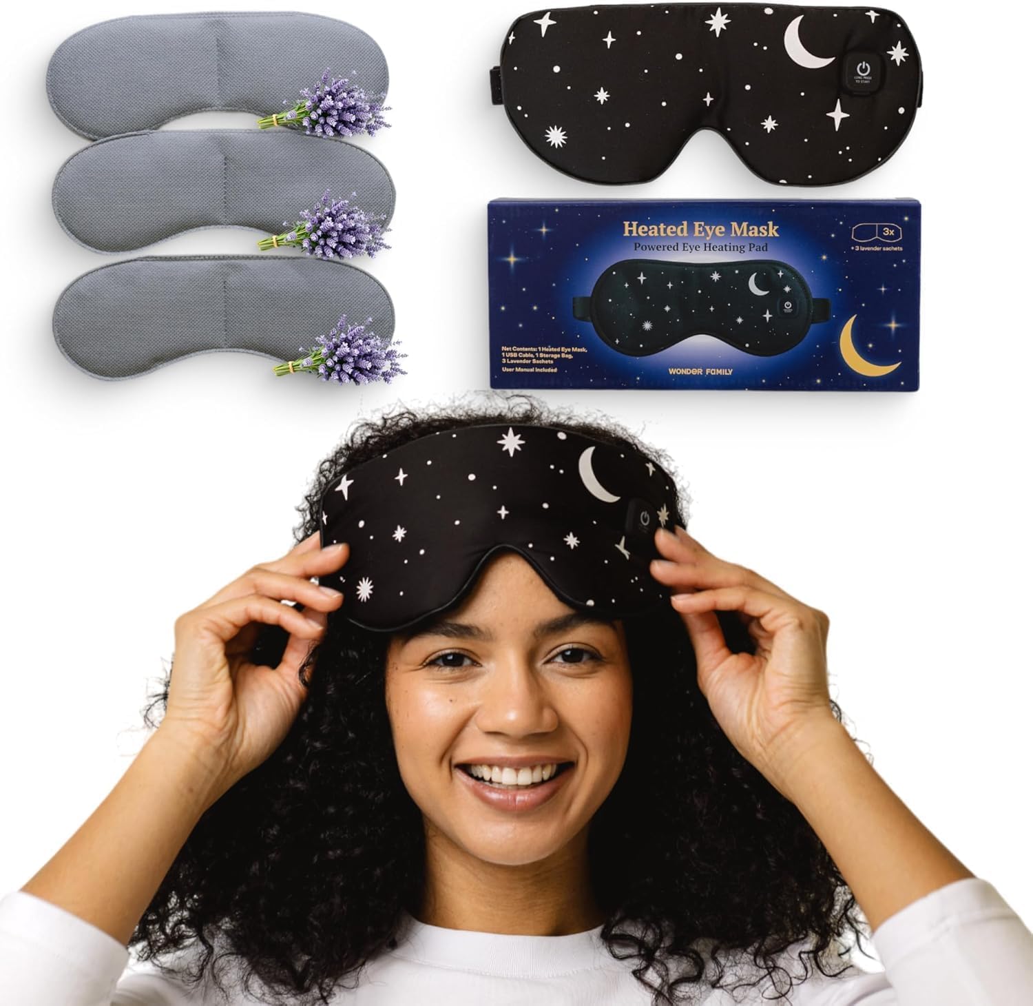 Amazon.com: Cordless Heated Eye Mask for Dry Eyes, Stye - Warm Compress ...