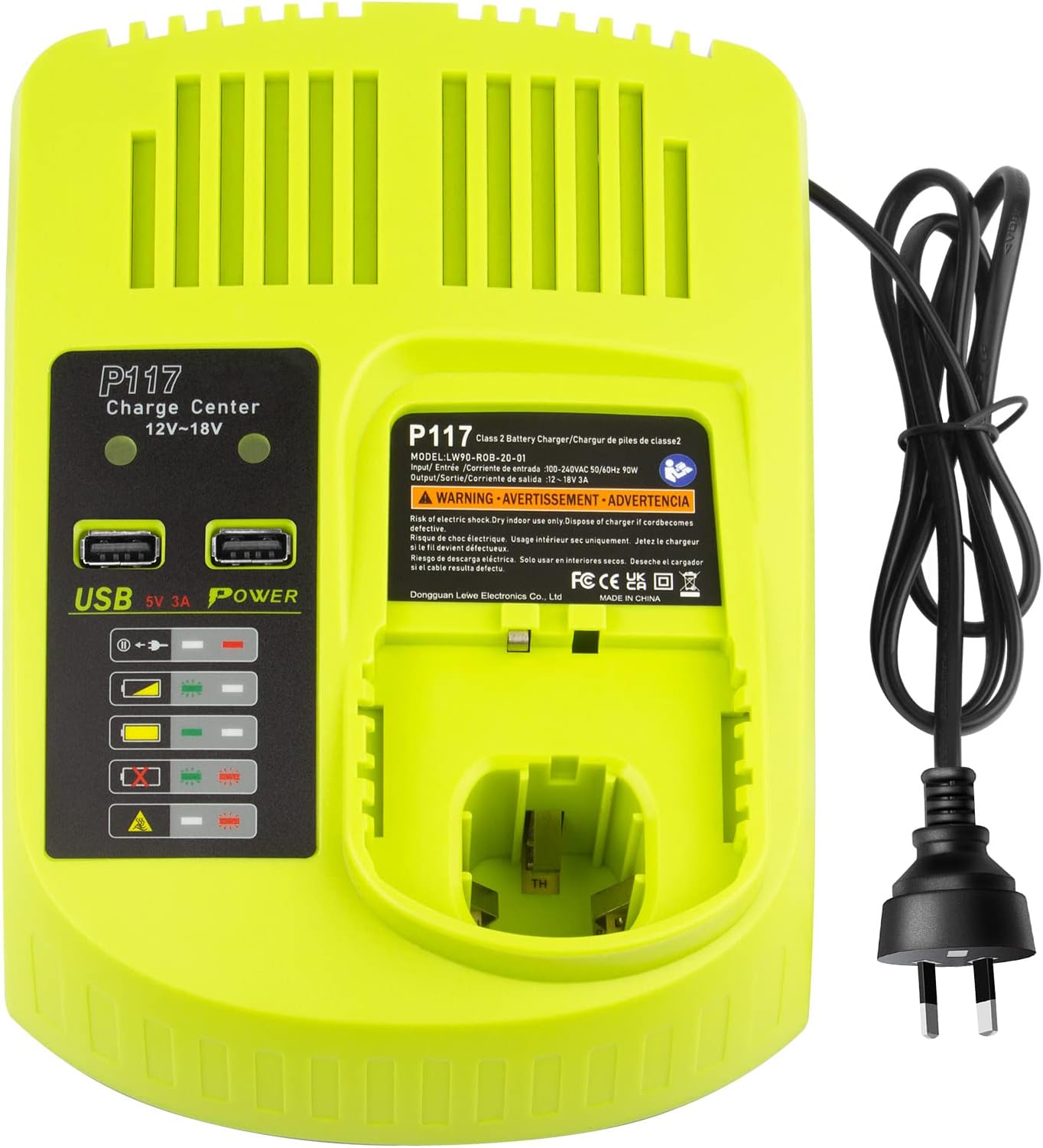 5000mAh Ryobi 18V Lithium Battery Replacement for Ryobi 18-Volt 18L50 ...