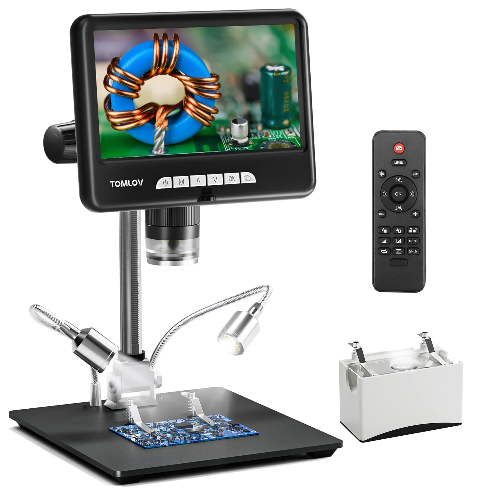 Tomlovdm401 Pro 2k Digital Microscope 1200x 7 24mp Hdmi Lcd ...