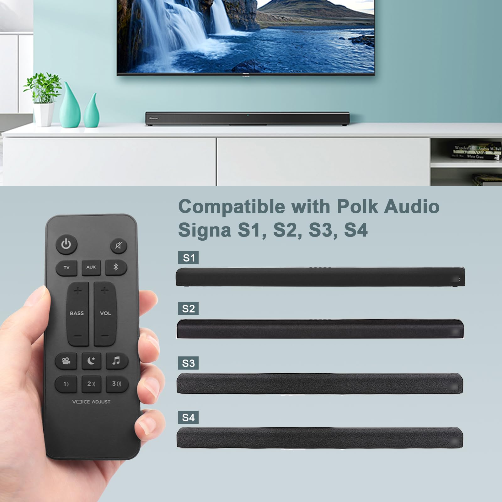 Snapklik.com : RE6214-1 For Polk Audio Universal Soundbar Remote ...