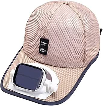 Mens Womens Fan Hat Baseball Cap Built in Fan Solar+USB Dual Power ...