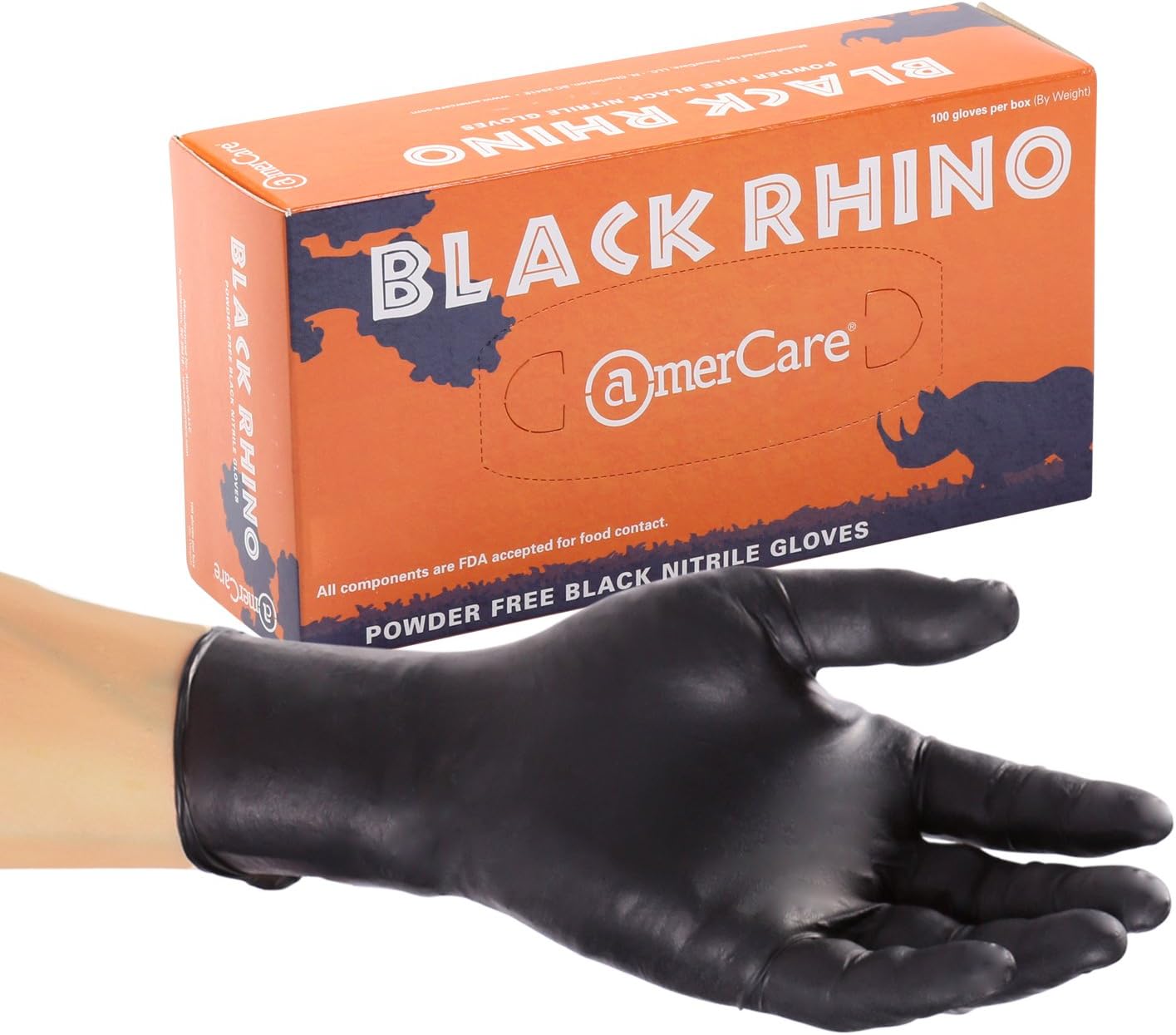 Amazon.com: AmerCare Black Rhino Powder Free General Purpose Nitrile ...