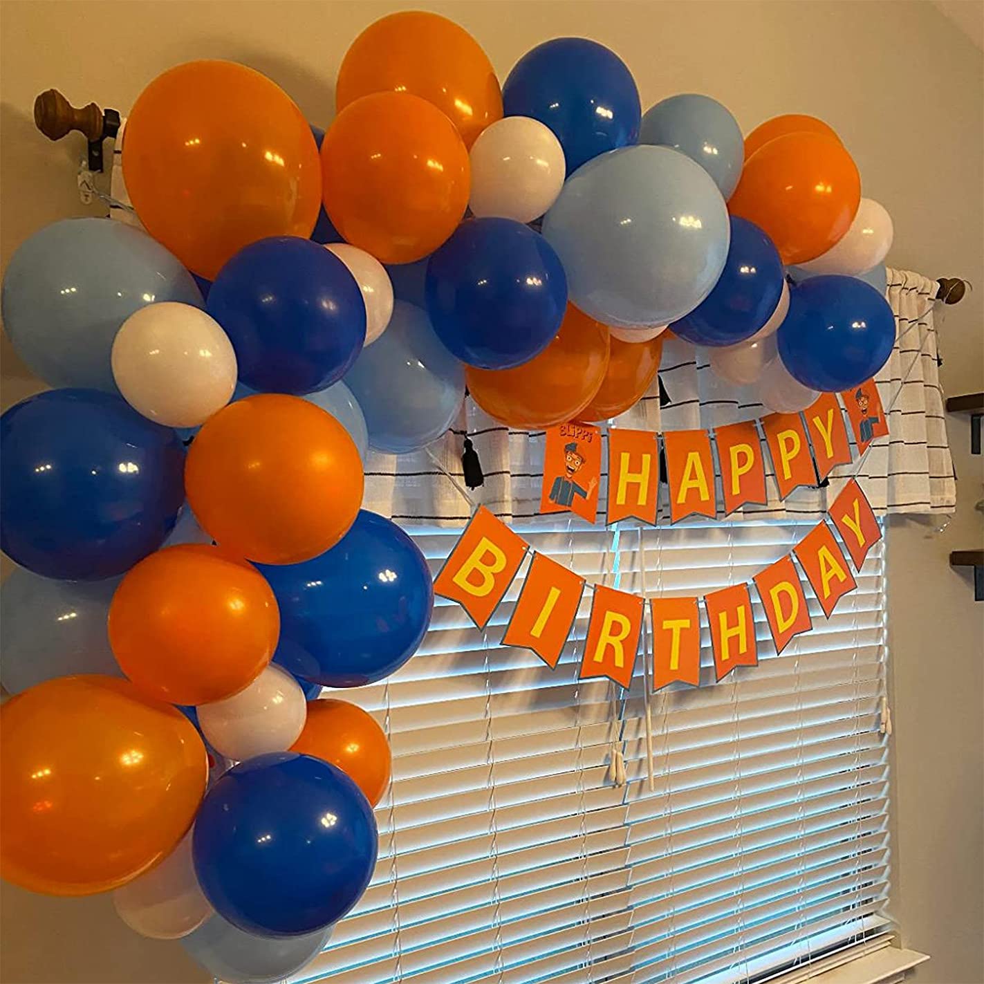 WOOACME 112pcs Balloon Garland Kit For Blippi Birthday Party wooacme-112pcs-balloon-garland-kit-for-blippi-birthday-party