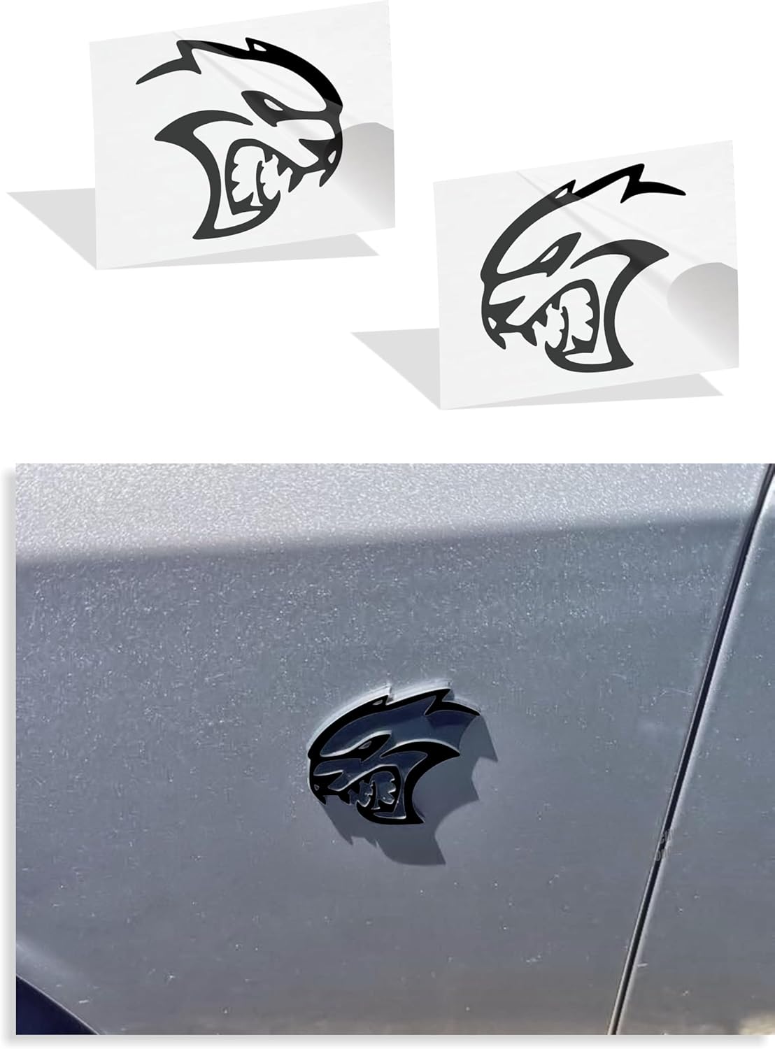 Amazon.com: Reflective Concepts Hellcat Emblem Overlay Decal Stickers ...