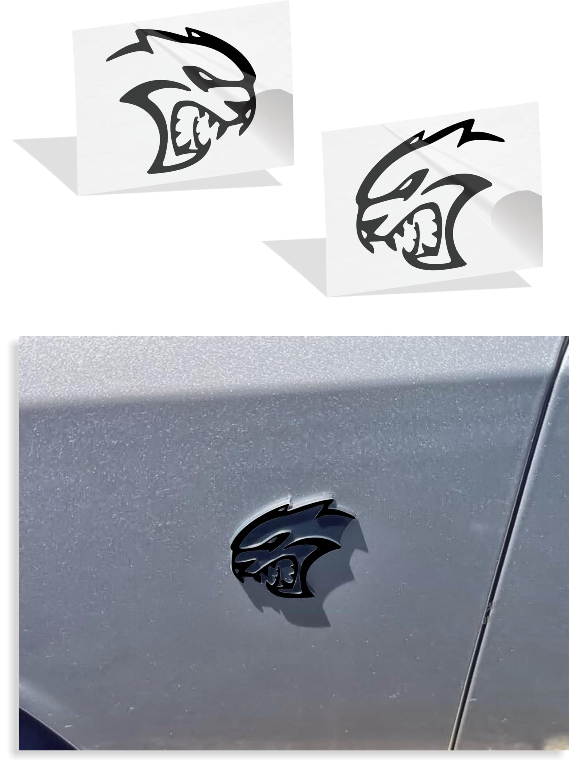 Amazon.com: Reflective Concepts Hellcat Emblem Overlay Decal Stickers ...